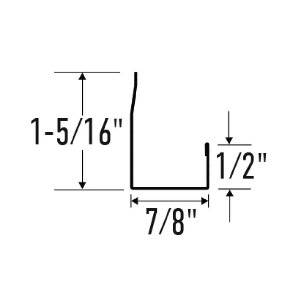 3/4" Wide Face J Channel for Vinyl- AWFJ34