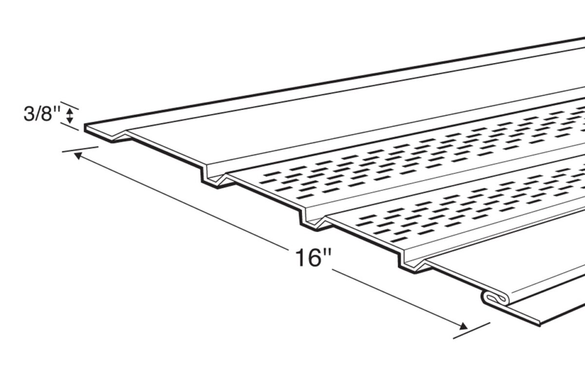 Quad 4 Soffit | 019 Solid, Center & Fully Vented | Alsco Metals