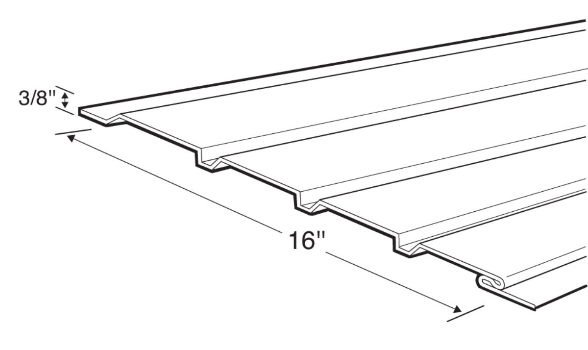 Quad 4 Soffit | 019 Solid, Center & Fully Vented