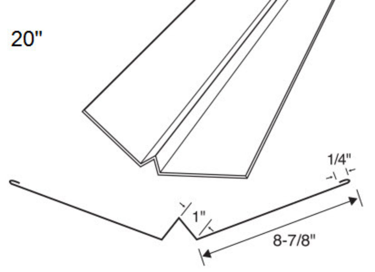 W Valley Metal Roof Flashing | Various Sizes & Colors